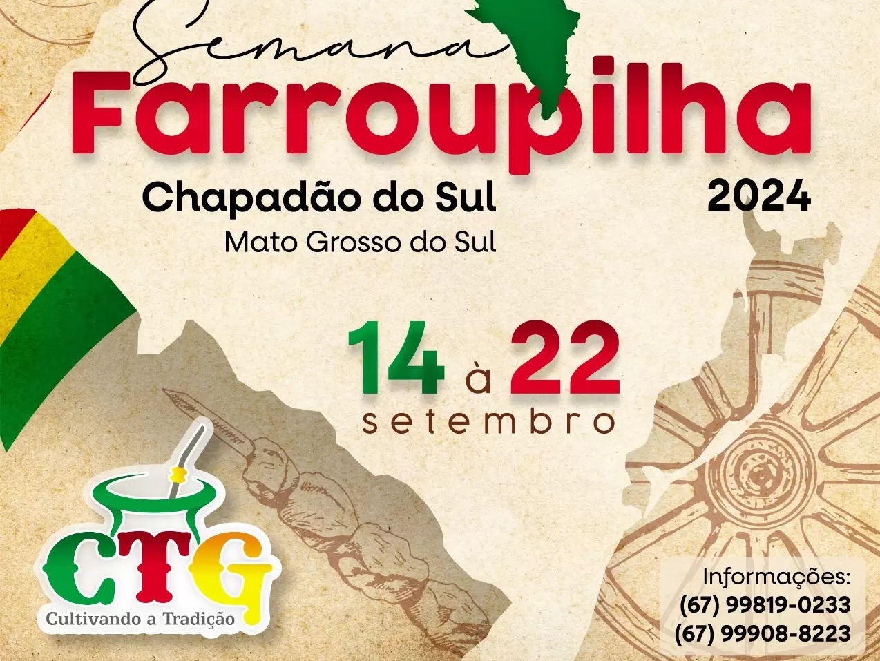 Começa neste sábado (14) a 38ª Semana Farroupilha em Chapadão do Sul ...