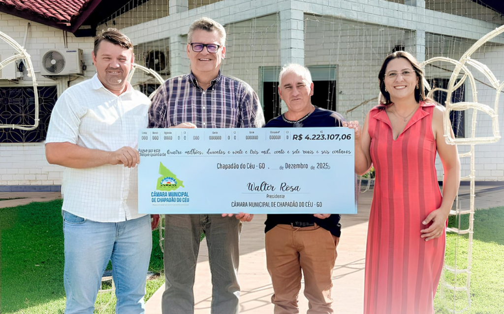 Câmara Municipal de Chapadão do Céu devolve mais de R$ 4,2 milhões do ...