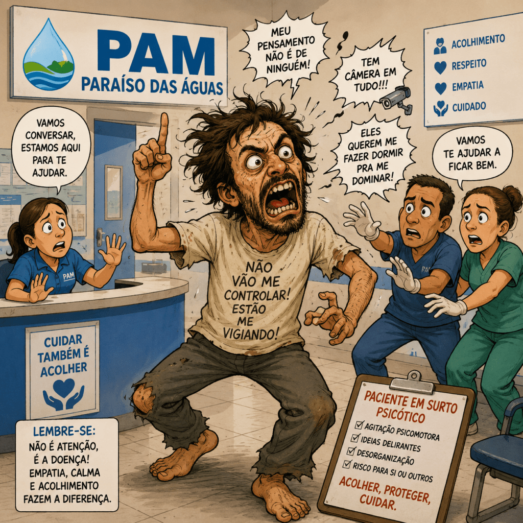 Paciente em surto ameaça equipe do PAM com faca em Paraíso das Águas ...